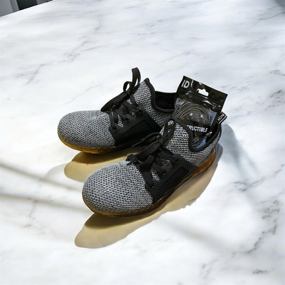 Indestructible | Shoes | Mens Black And Gray Compositetoe Work Shoes ...